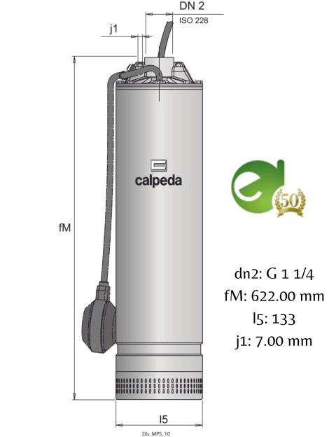 Elettropompa Calpeda MPS 506 - Hp. 1,5 (senza galleggiante)